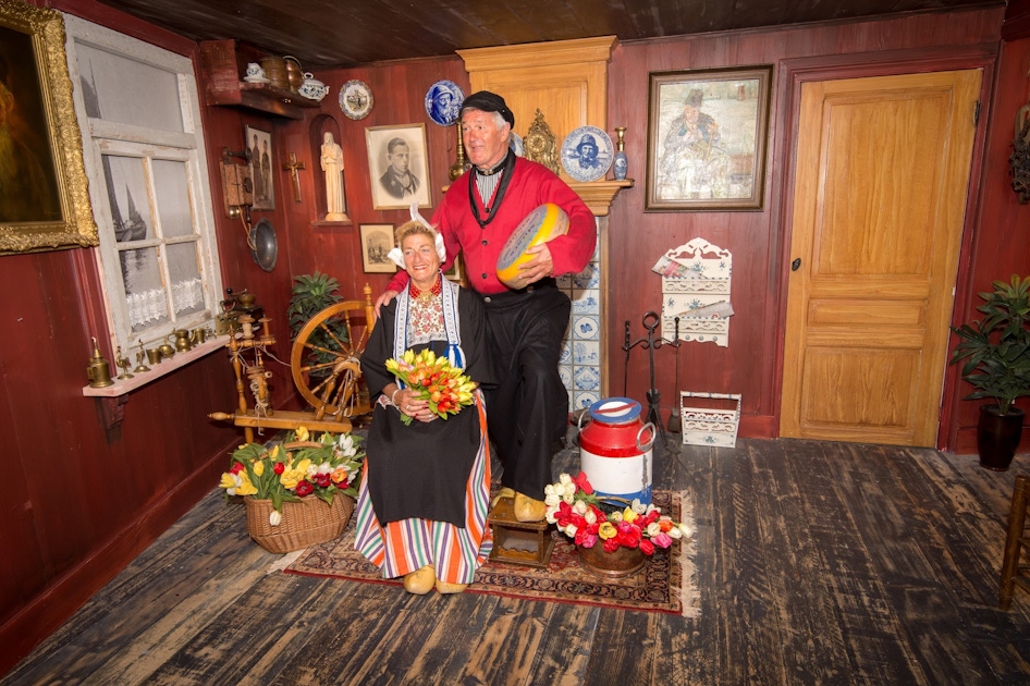 Photography Session Wearing Traditional Dutch Costume In Volendam