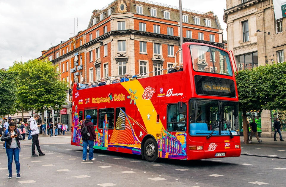 City Sightseeing hop-on hop-off bus tour with walking tour of Dublin ...