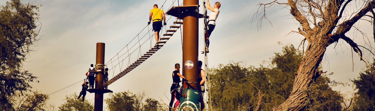 Aventura Park in Dubai adventure experience Leap of Faith | musement