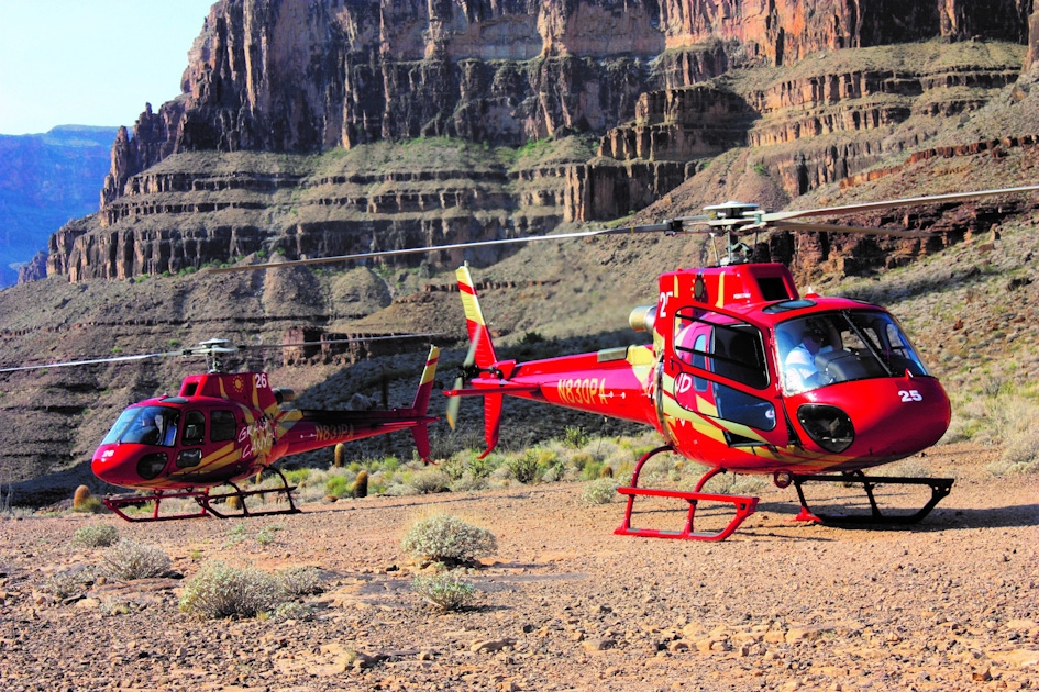 Grand Canyon West Rim by limo with helicopter, Skywalk ticket Hoover ...