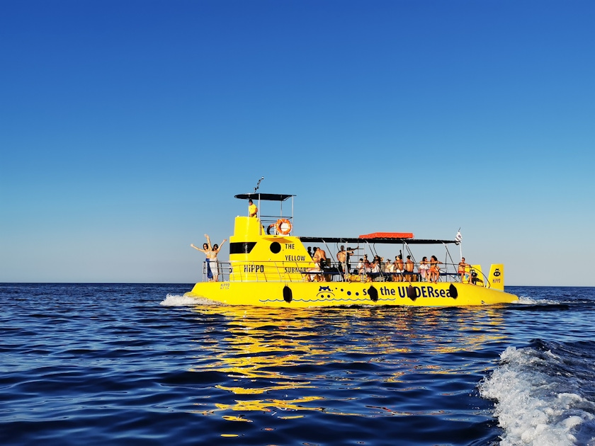 Boat ride on Hippo Submarine in Lindos and swim at Navarone Bay | musement